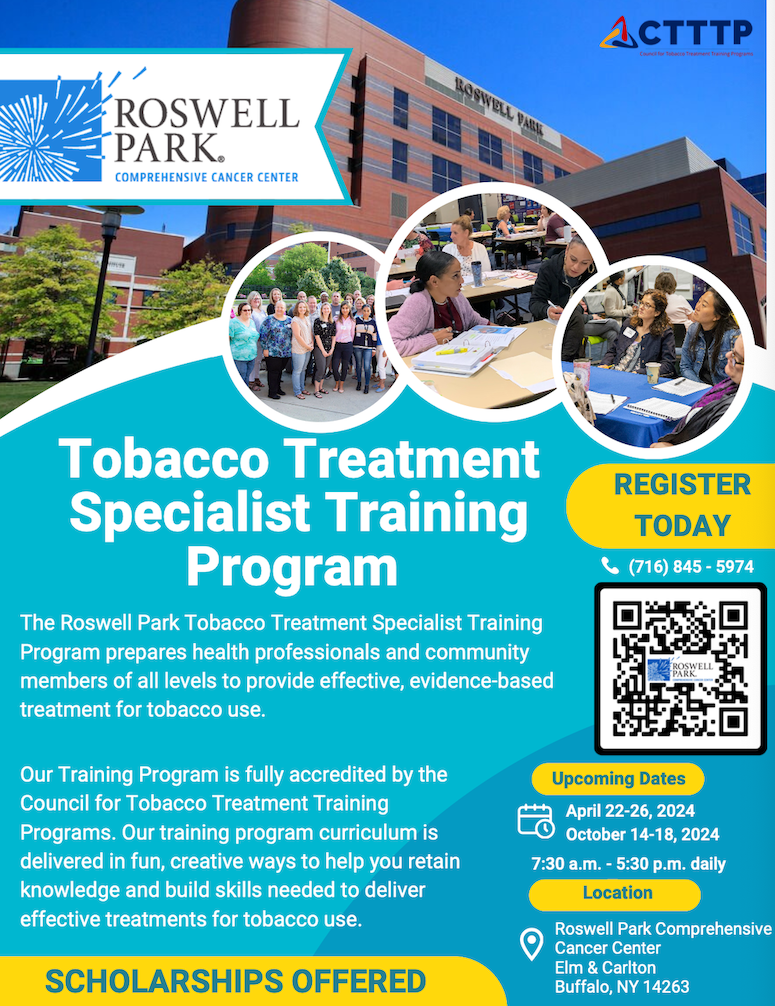 Tobacco Treatment Specialist Training Program | Roswell Park Comprehensive Cancer Center ...